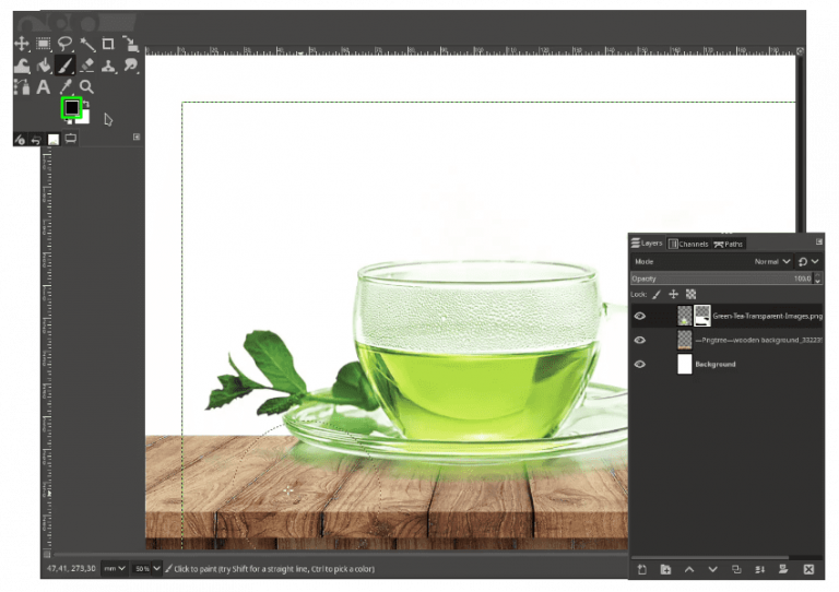 How to make Peaceful Green Tea Poster Design - Zakey Design