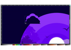 Inkscape Tutorial Flat Illustration Landscape - Night Forest - Zakey Design