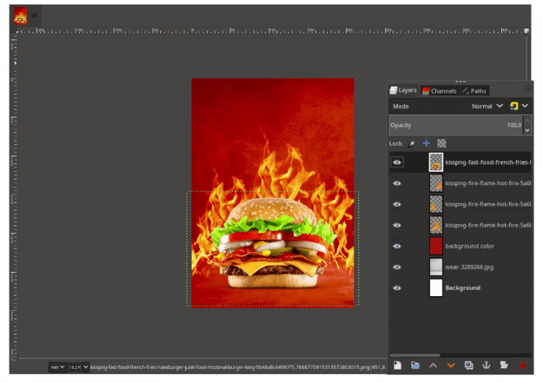 How to Create a Burger Poster Design in GIMP - Zakey Design